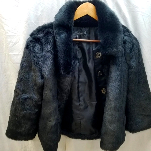 Vigoss | Jackets & Coats | Vigoss Collection Faux Fur Black Women S ...